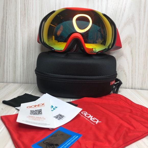 Gonex | Accessories | Gonex Polarized Unisex Red Ski Goggles | Poshmark